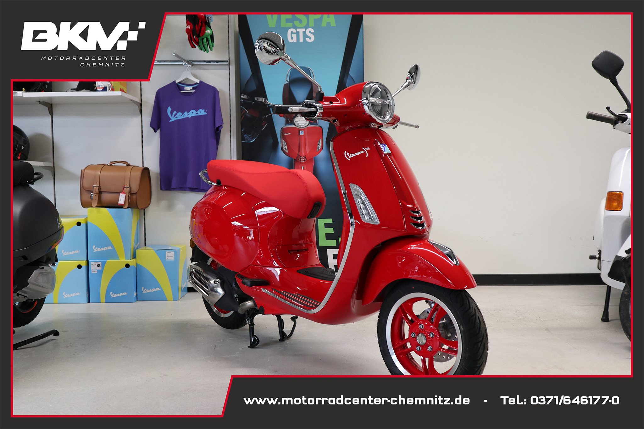 Motorrad Vespa Primavera RED 50, rot +Neu 2025+Primavera RED 50++E5 ...